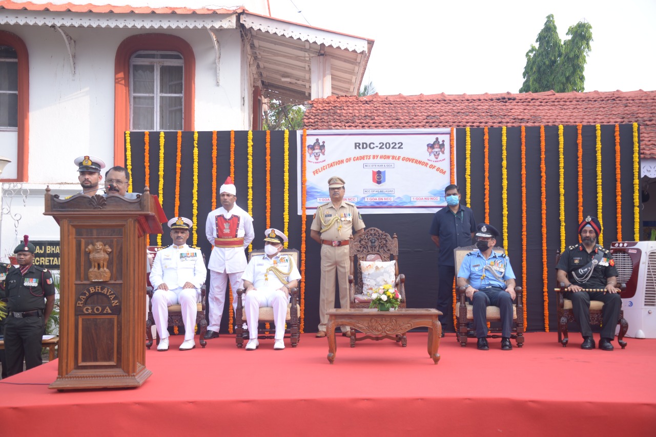 GOVERNOR FELICITATES NCC CADETS OF GOA & KARNATAKA – Department of ...